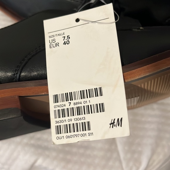 H&M | Shoes | Hm Men Leather Dress Shoes Color Black New With Tags ...